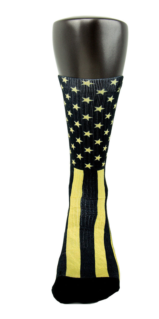 Gold Stars & Stripes CES Custom Socks | CustomizeEliteSocks.com™