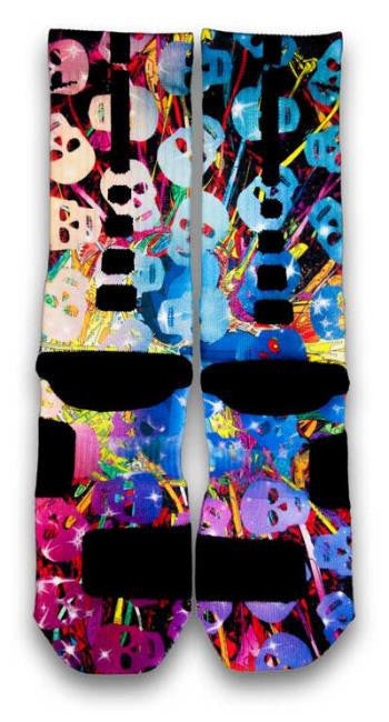 Psycho Skulls Nike Custom Elite Socks | CustomizeEliteSocks.com™